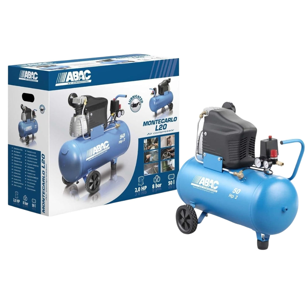 Kit Abac Compressore Aria Montecarlo L20 50 Litri + Accessori [BUNDLE ...