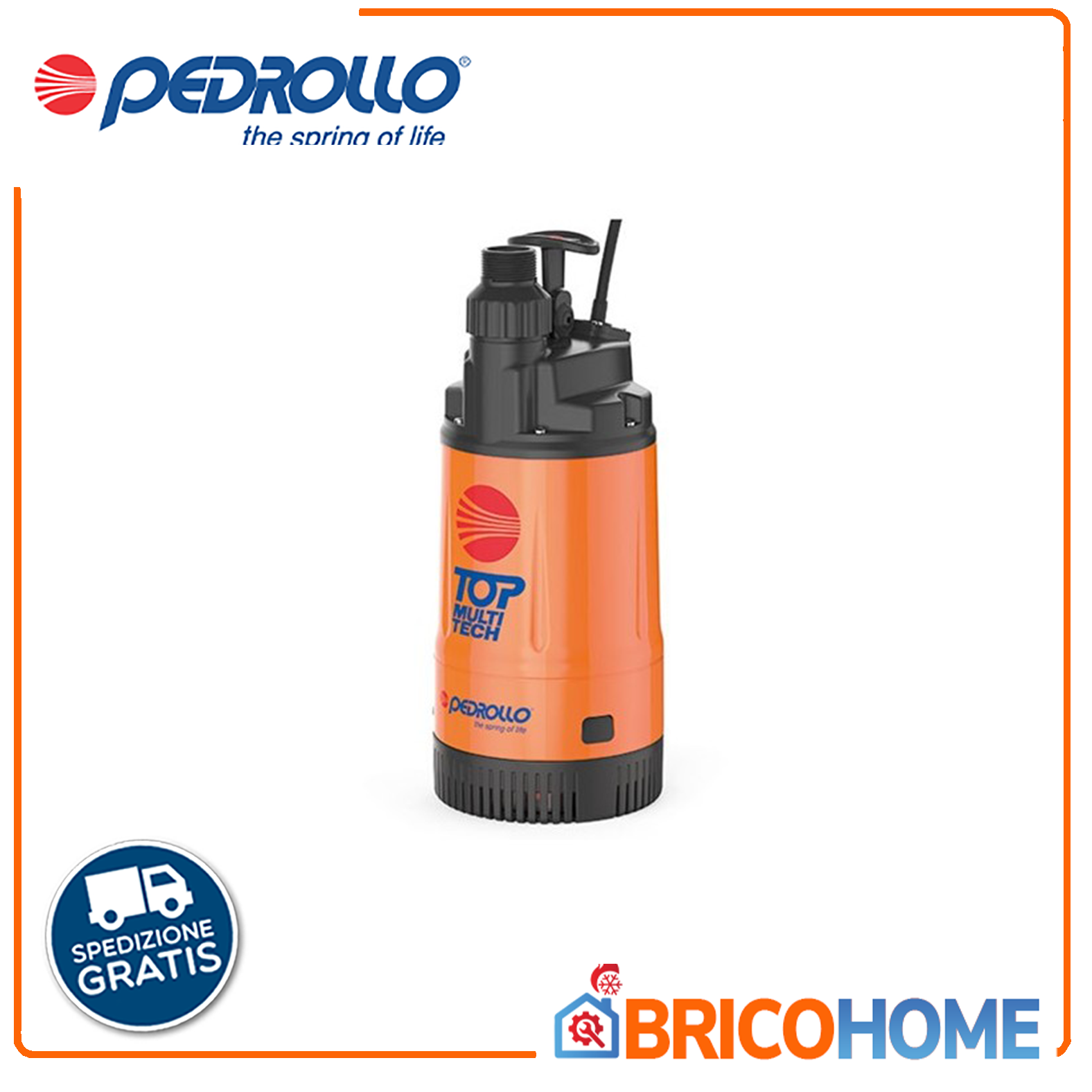 PEDROLLO TOP MULTI TECH 2 - 0.75HP automatic multi-impeller submersibl