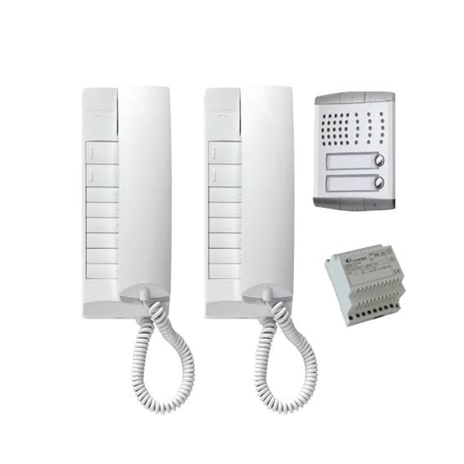 2PEXD 2 wire (1+1) two-family audio intercom kit - FARFISA