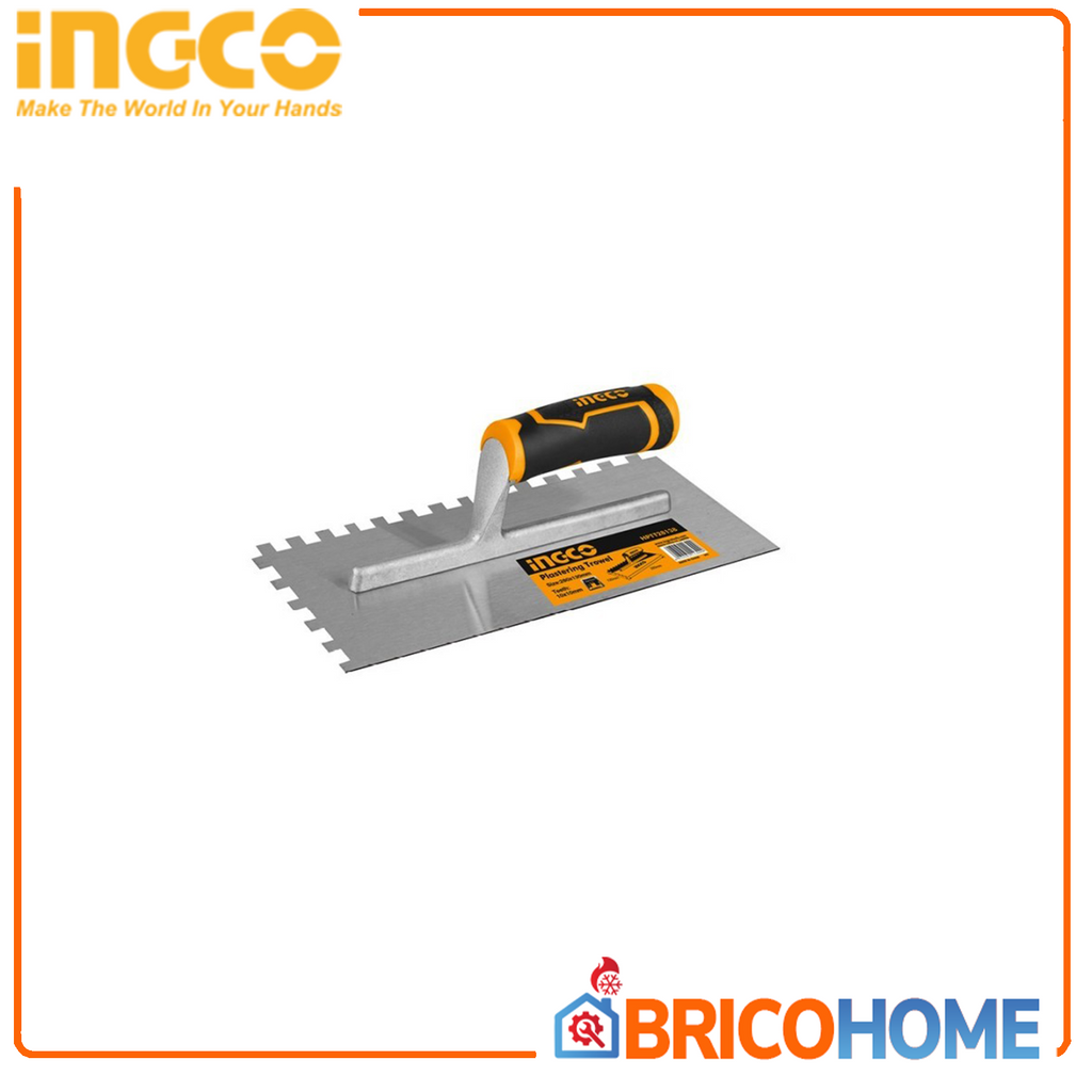 Professional stainless steel notched trowel 280X130MM